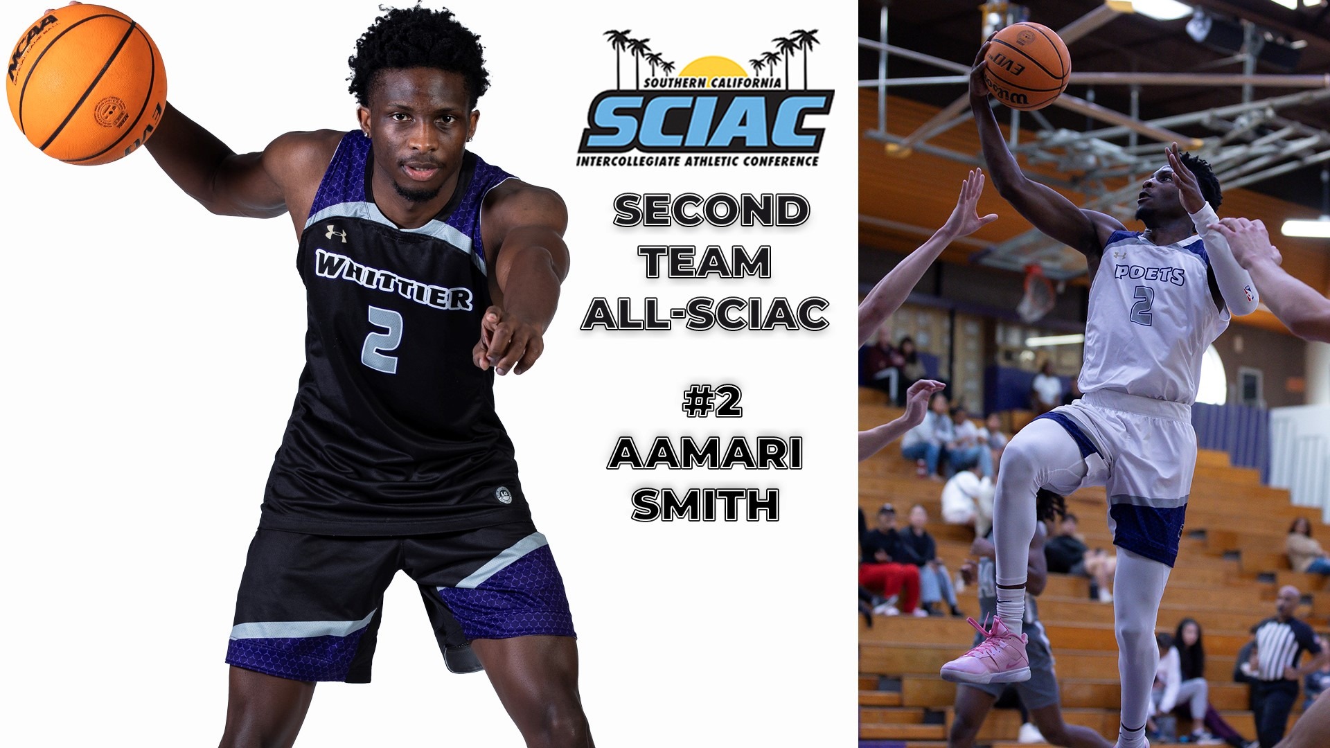 Aamari Smith, SCIAC Leading Scorer, Named to Second Team - Whittier College