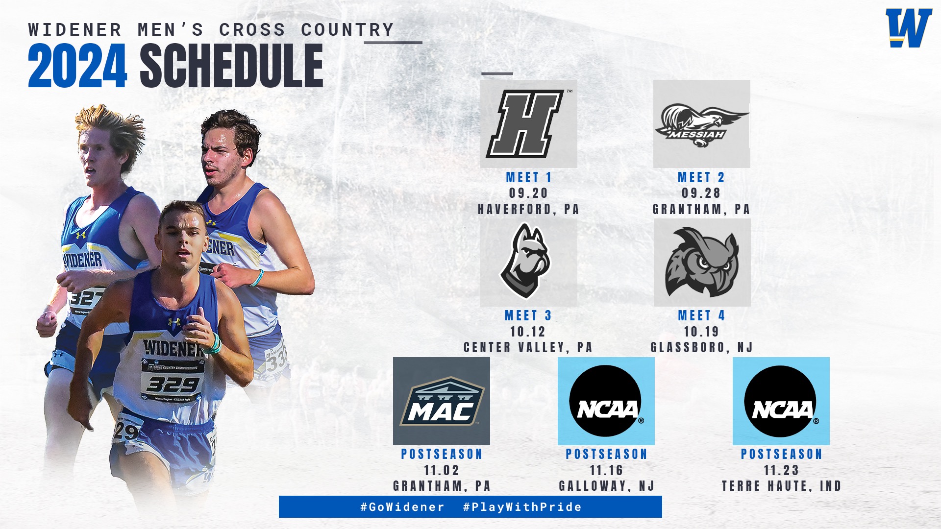 2024 Men's Cross Country Schedule - Widener University Athletics
