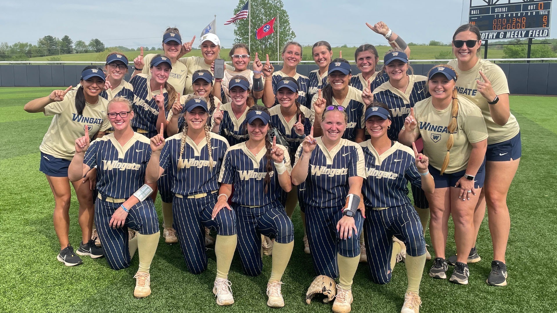 SAC CHAMPS!!! #17 Wingate claims outright conference title with split ...