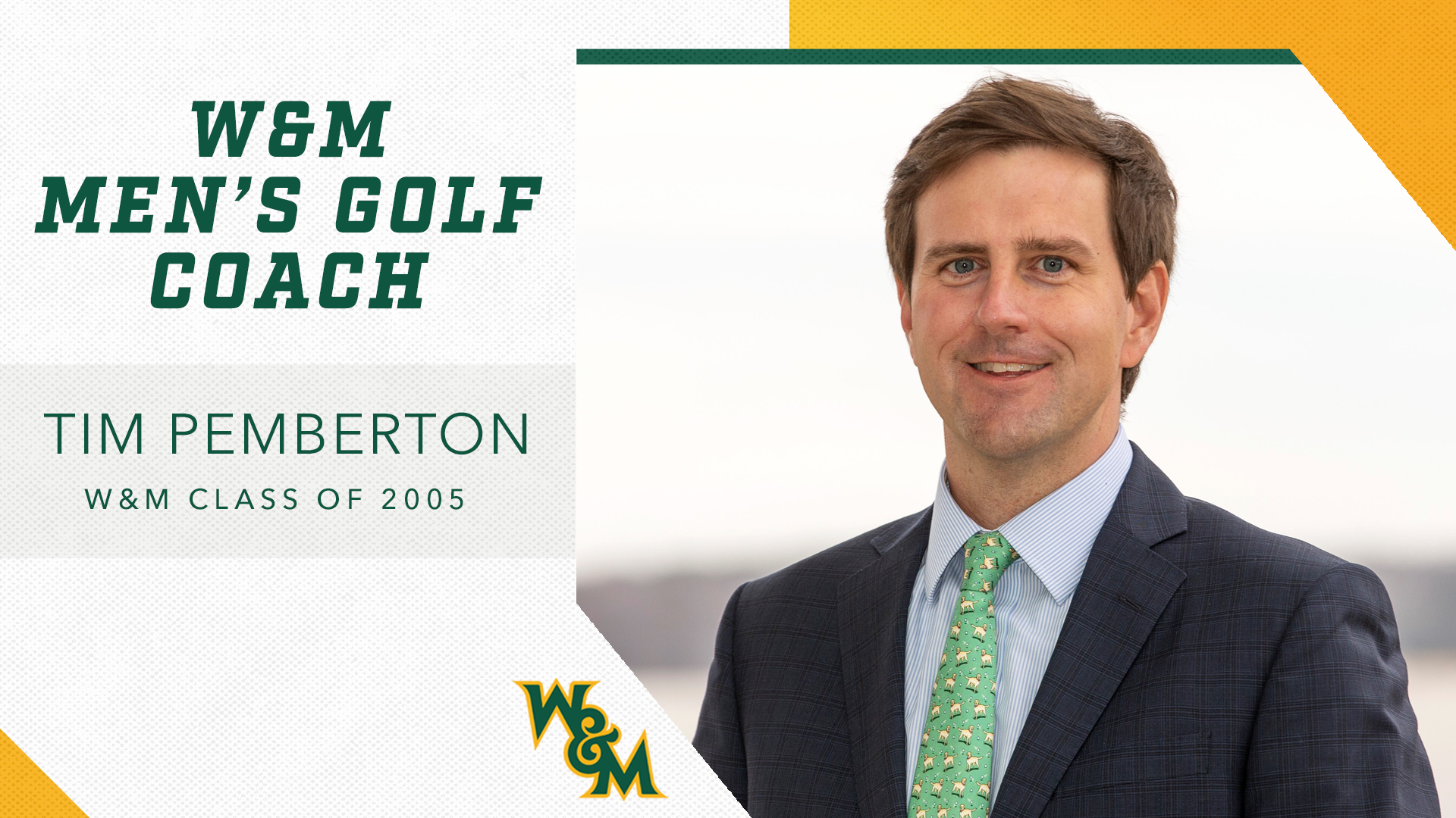 Tim Pemberton '05 Returns Home to Take Reins of W&M Men's Golf Program ...