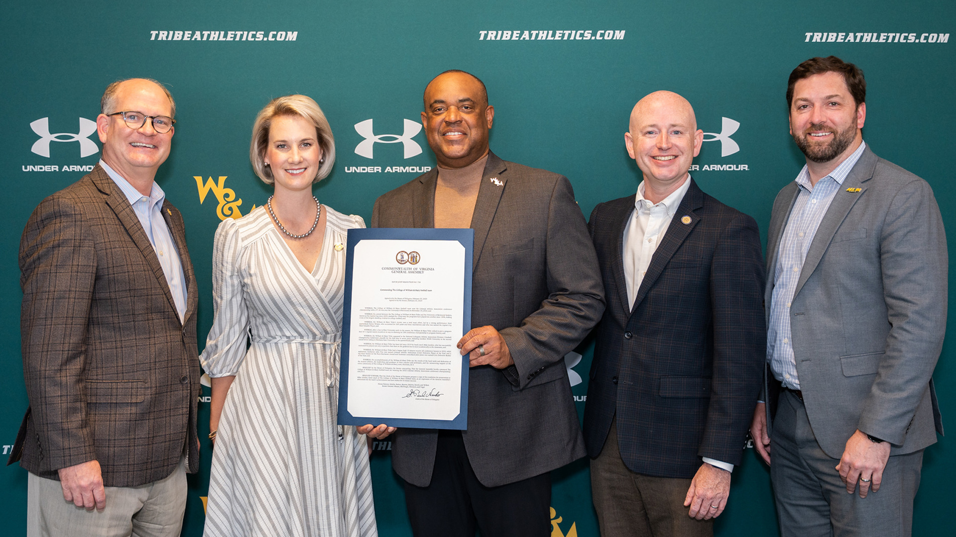 W&M Football Honored with Virginia Assembly House Joint Resolution ...