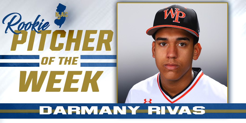 Rivas Earns Fourth NJAC Baseball Rookie Pitcher of the Week Award ...