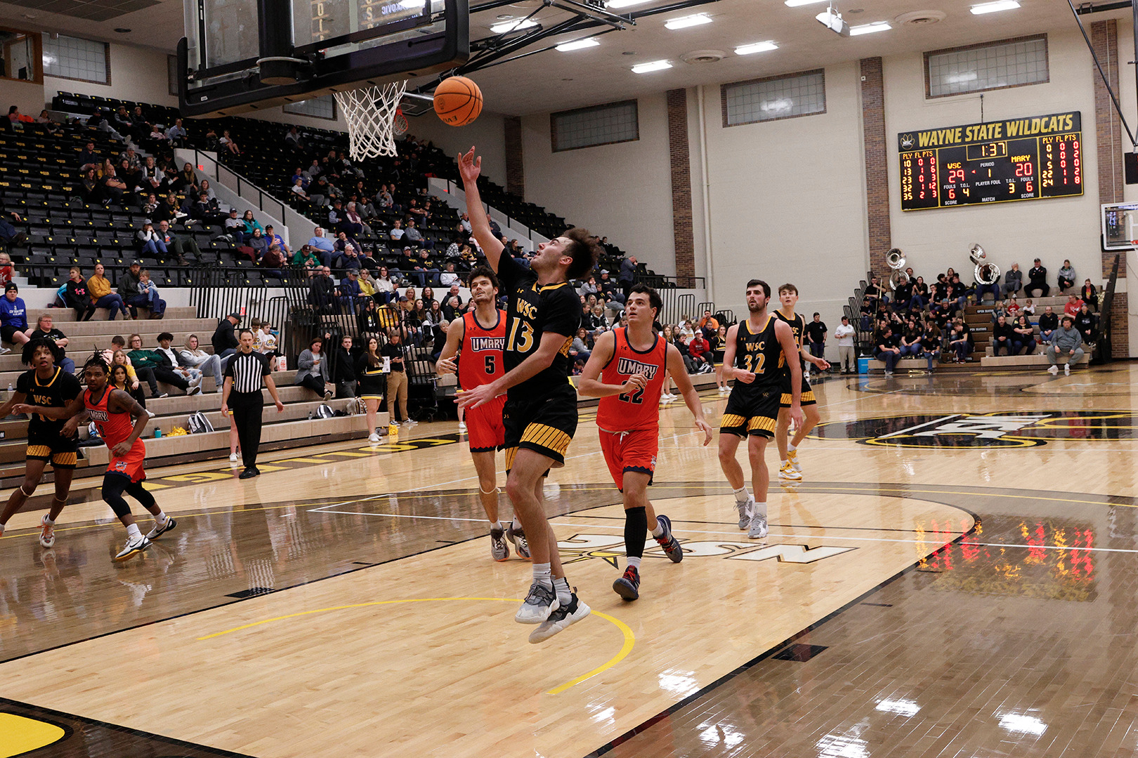 'Cats bounce back with 20-point victory over UMary - Wayne State ...