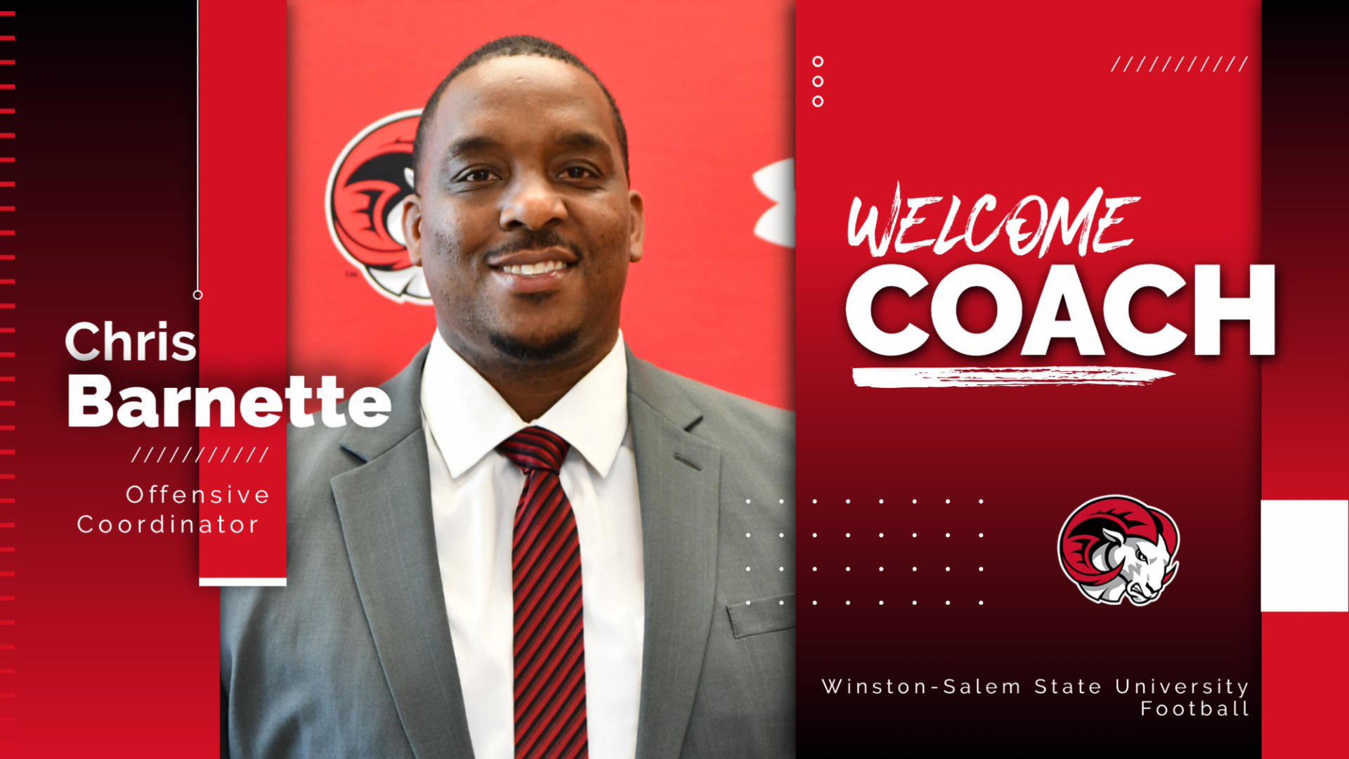 Barnette Named Rams Football Offensive Coordinator - Winston-Salem ...