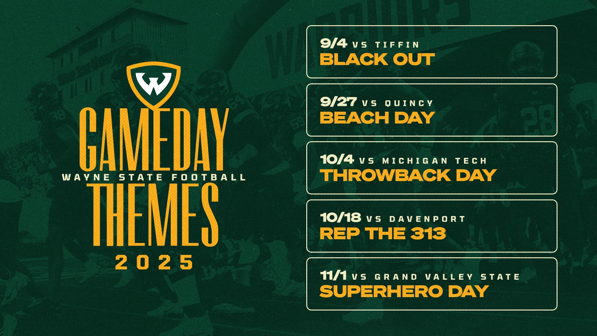 WSU Football - 2025 Quarterbacks Preview - Wayne State University Athletics