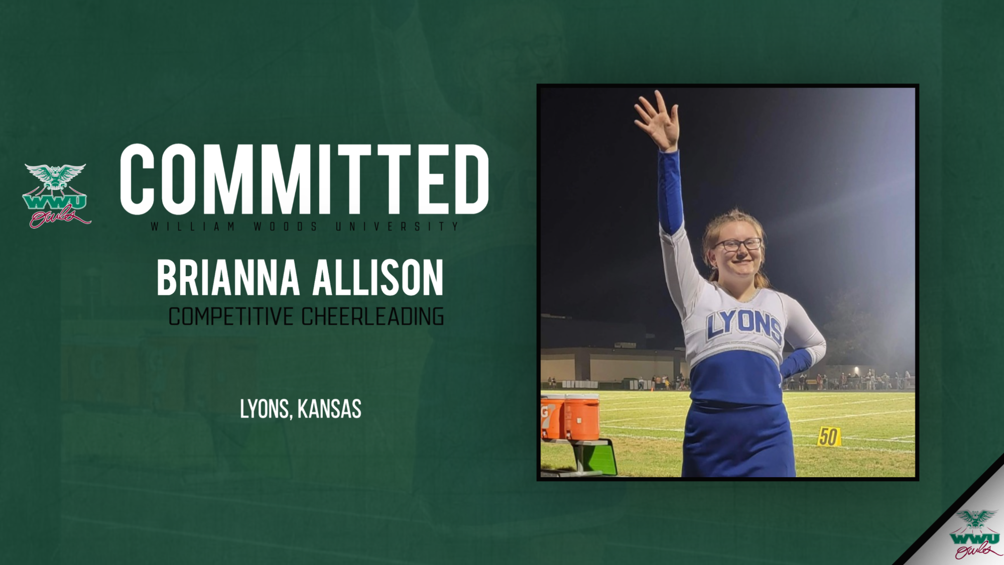 Brianna Allison Signs with WWU Cheerleading - William Woods University ...