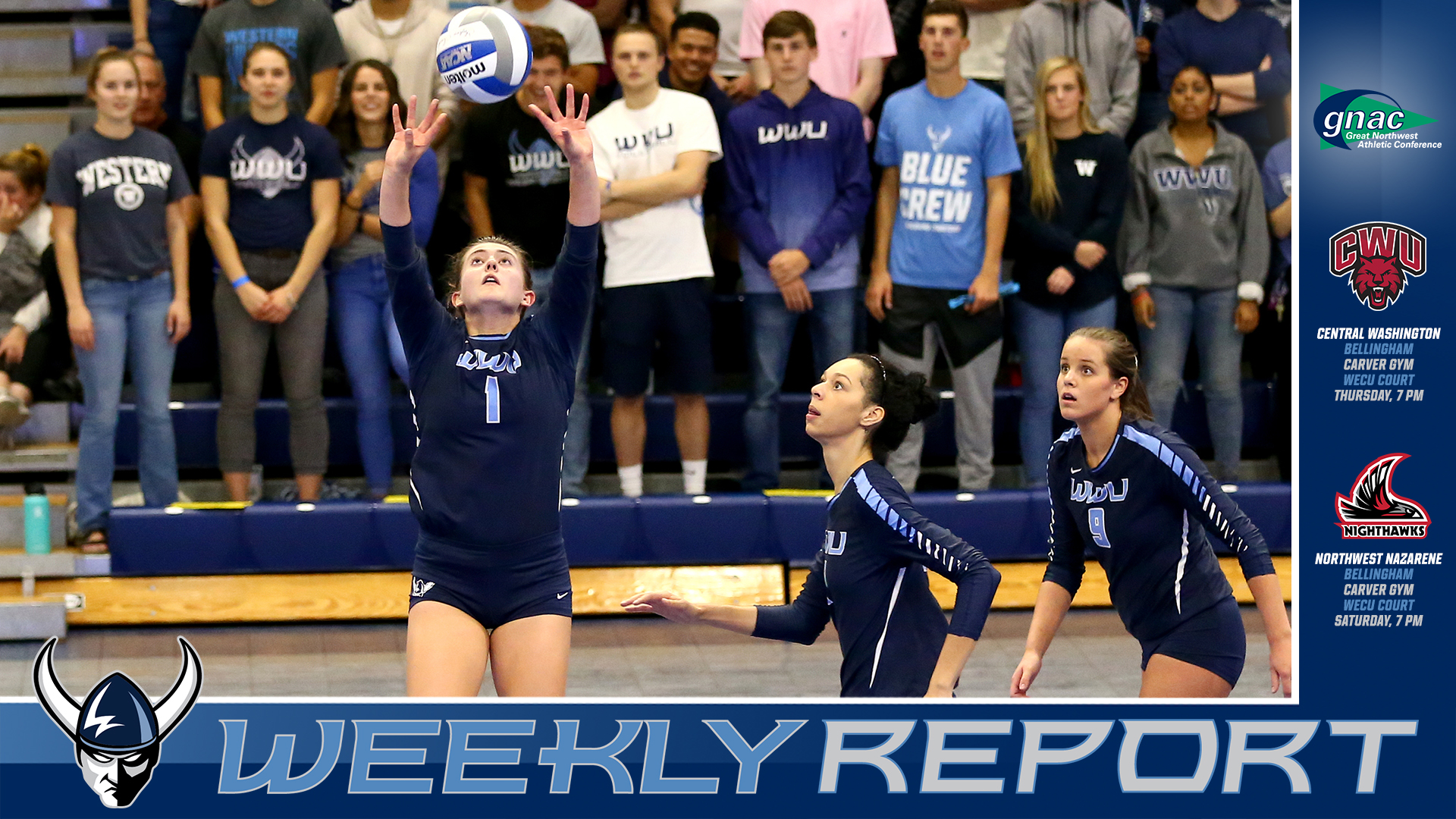 Volleyball Returns Home to Host CWU and NNU - Western Washington ...