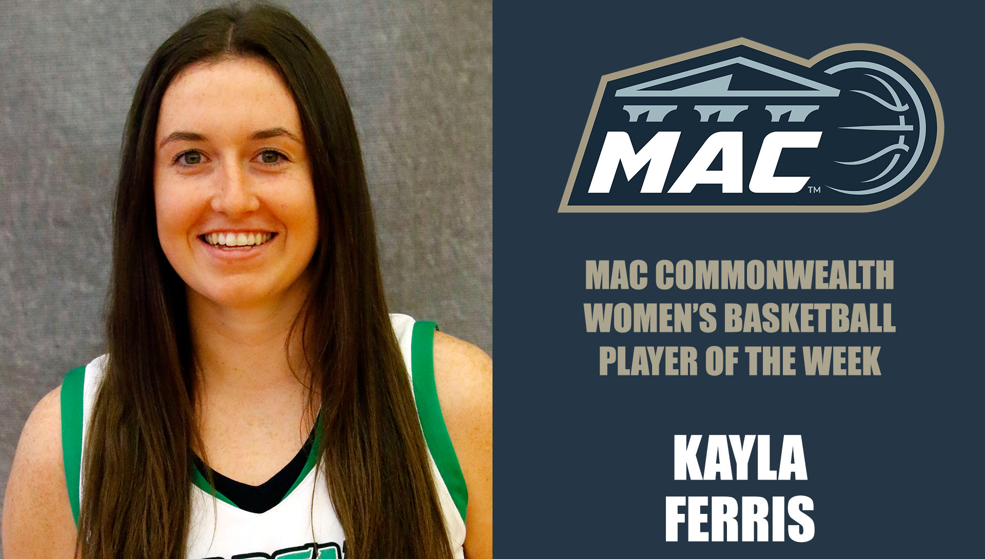Ferris Named the MAC Commonwealth Player of the Week - York College of ...