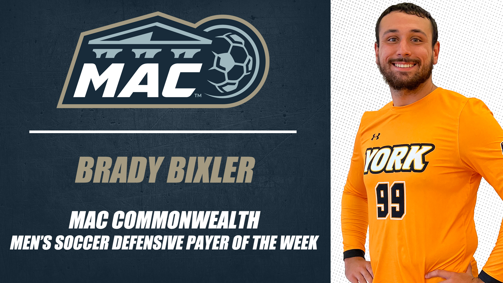 Bixler Earns MAC Commonwealth Weekly Accolades - York College of ...