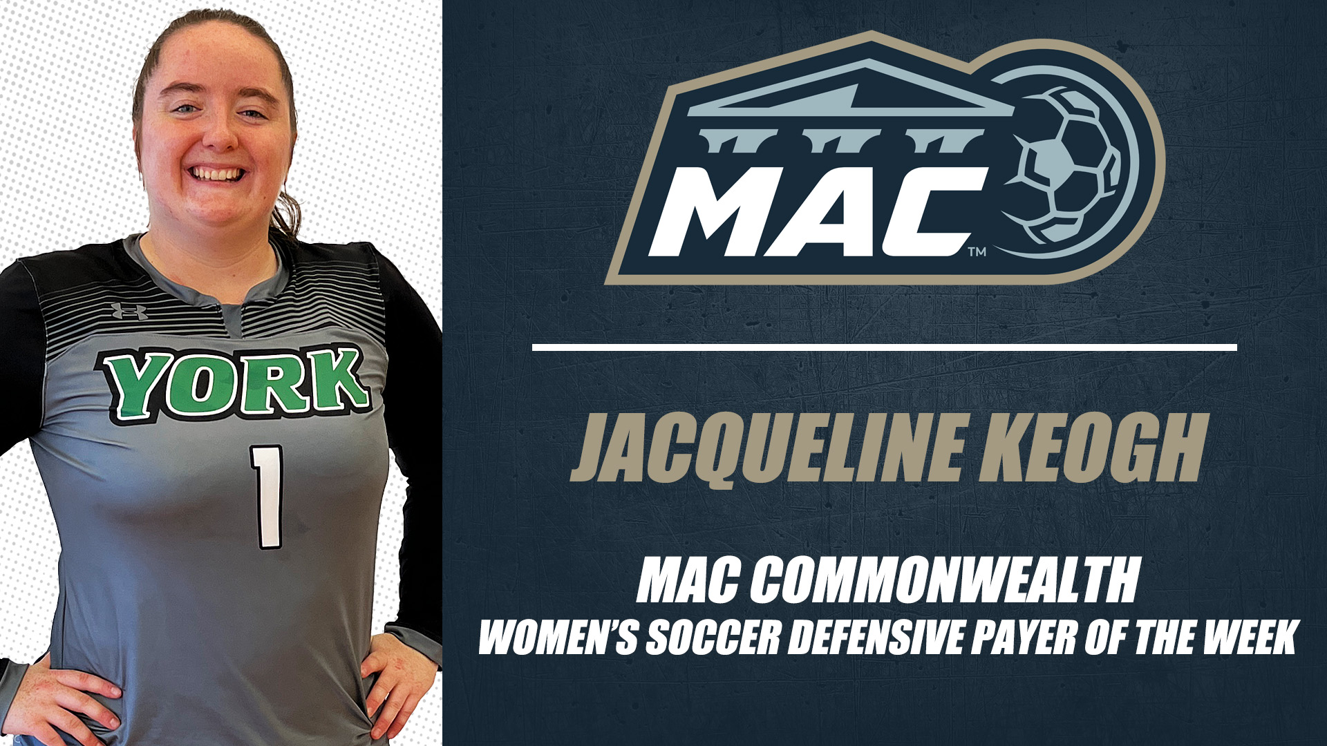 Keogh Garners Second Straight Weekly Honor - York College of Pennsylvania