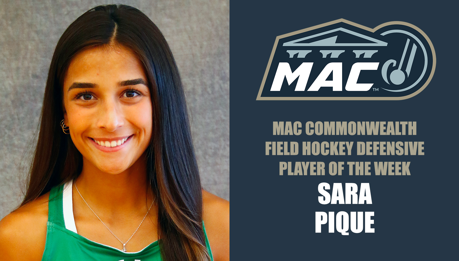 Sara Pique Named the Commonwealth Defensive Player of the Week - York ...