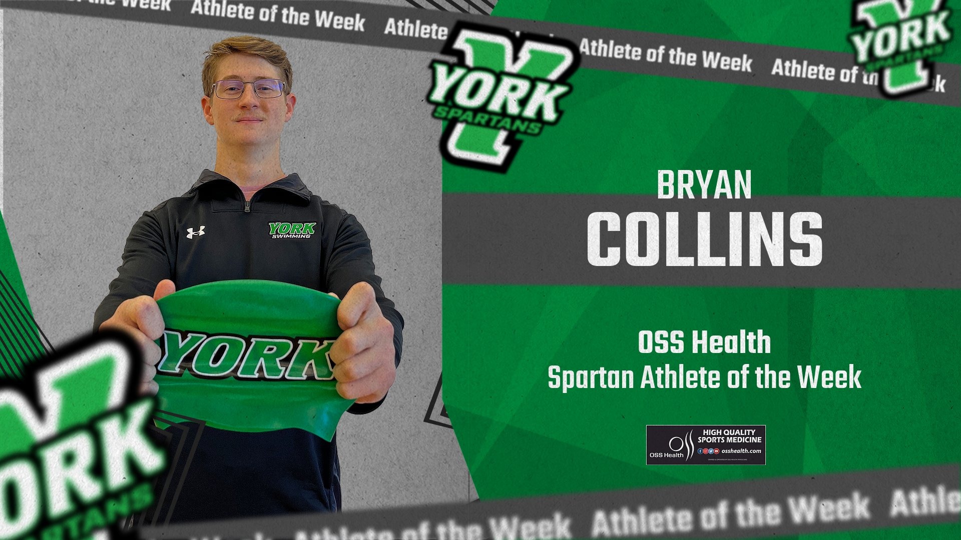 Collins Named the OSS Health Spartan Athlete of the Week - York College ...