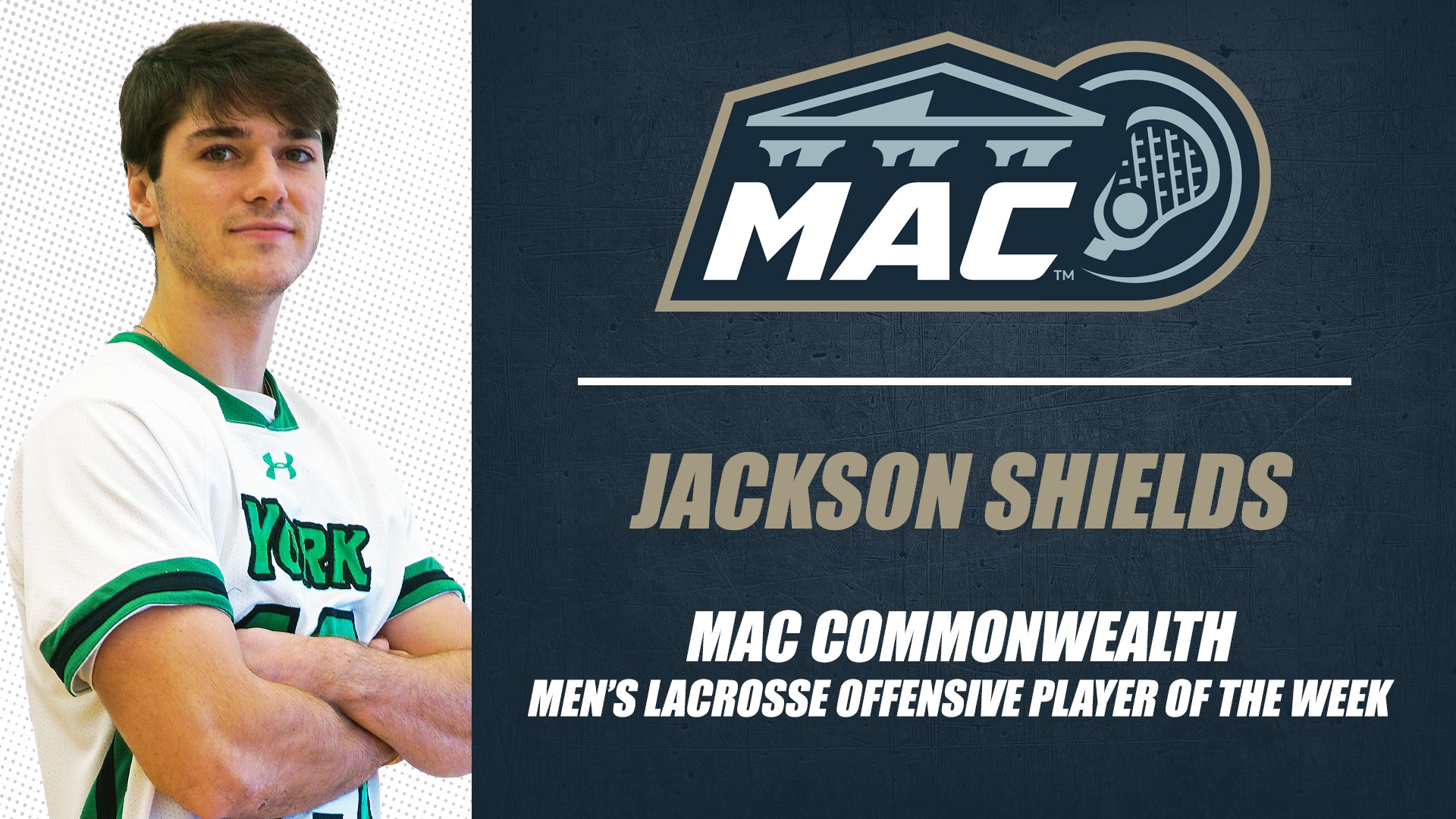 Shields Tabbed Commonwealth Offensive POTW - York College of Pennsylvania