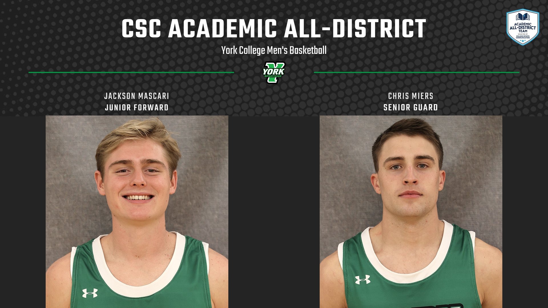 Mascari and Miers Named CSC Academic All-District Honorees - York ...
