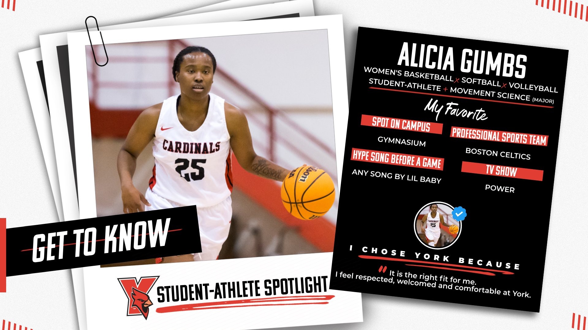 Student-Athlete Spotlight: Alicia Gumbs - York College Athletics