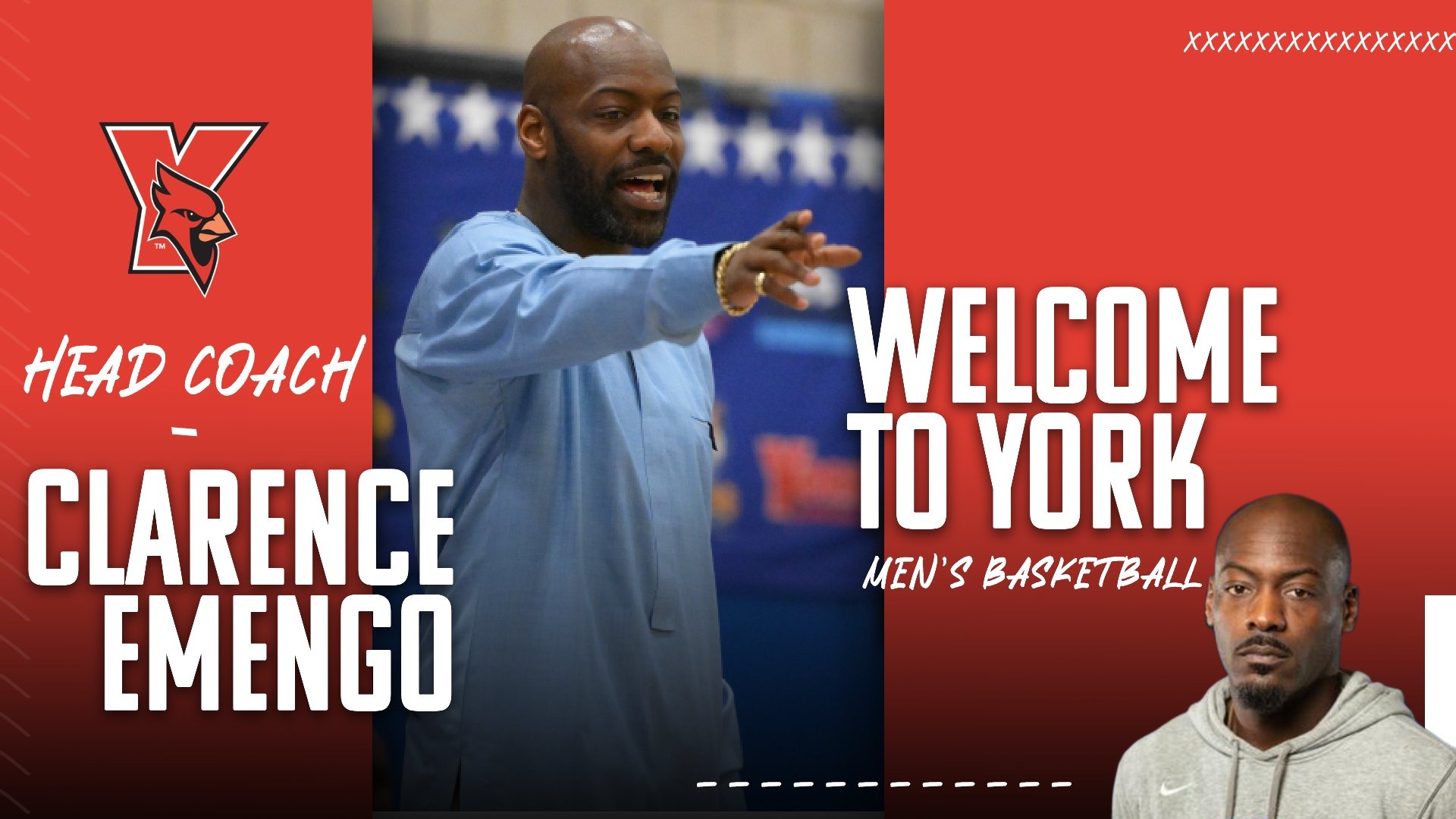 Clarence Emengo named head men’s basketball coach - York College Athletics