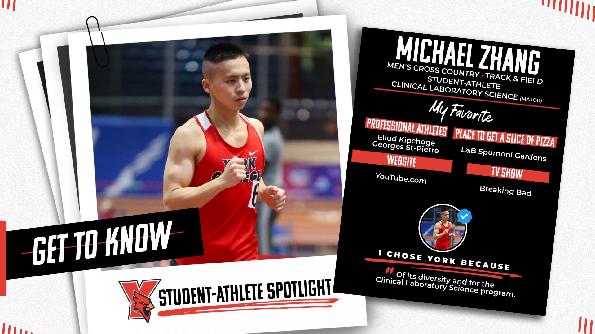 Student-Athlete Spotlight: Michael Zhang - York College Athletics