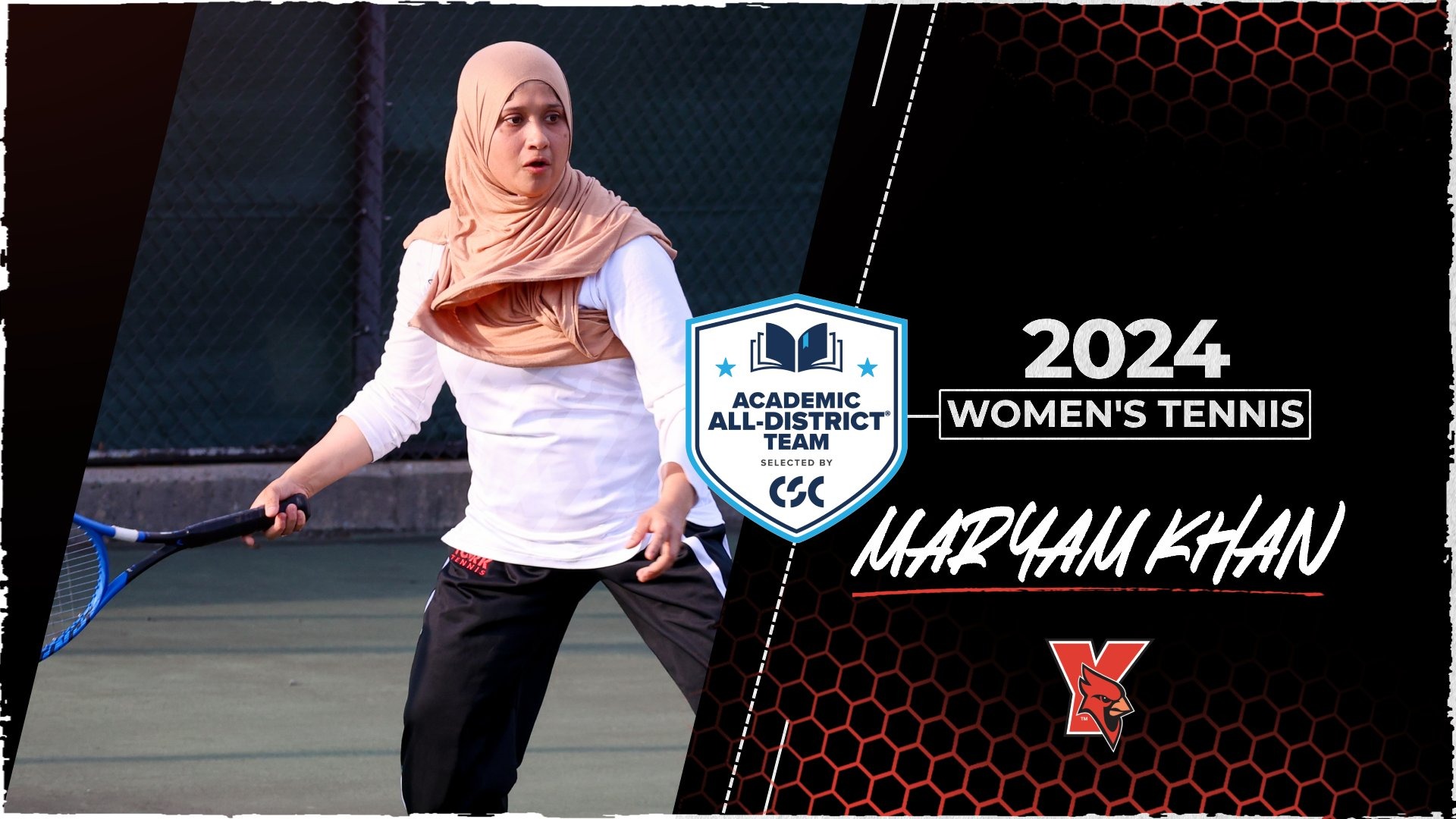 Khan earns CSC Academic All-District Women’s Tennis Team® honors - York ...