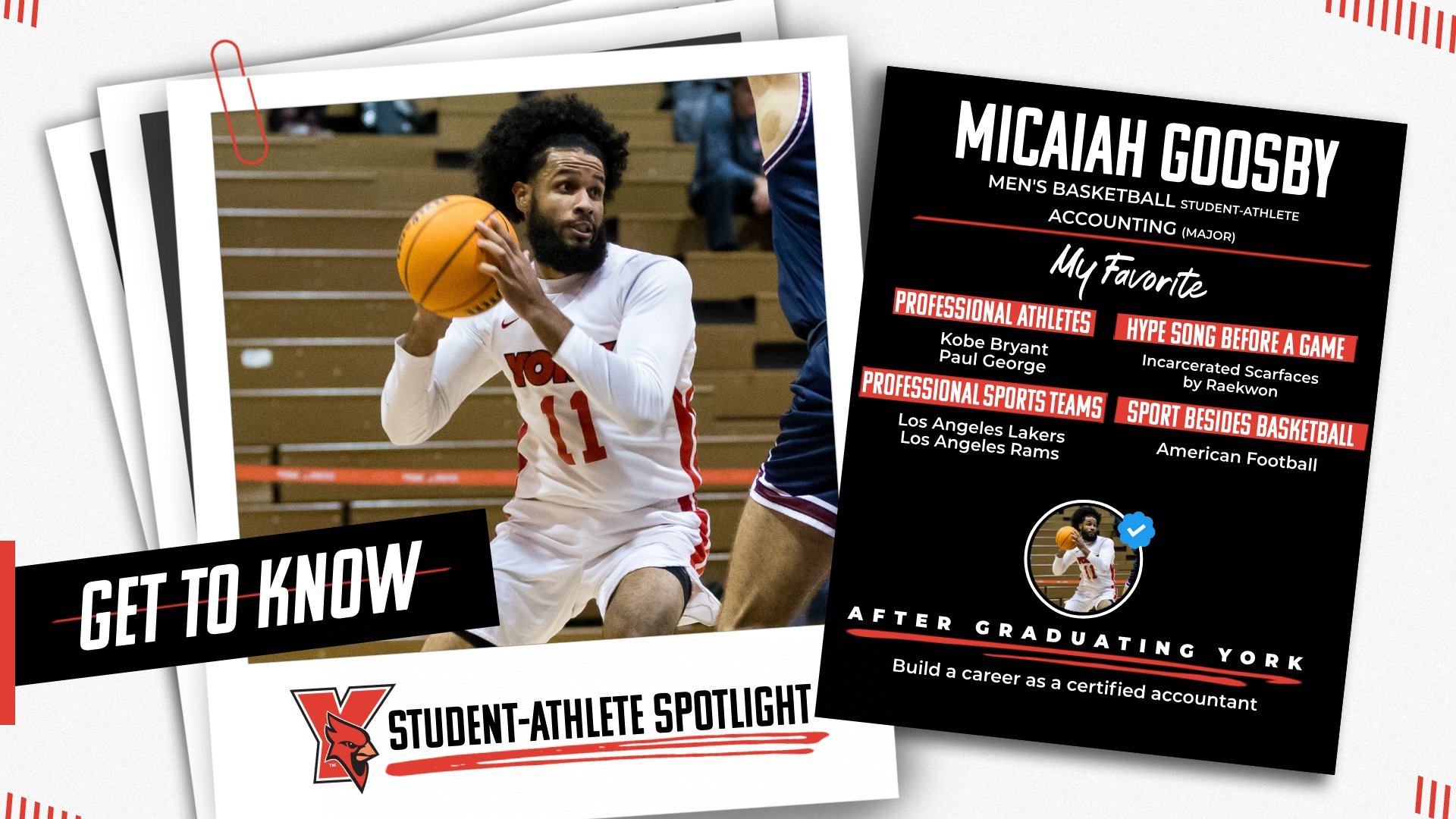 Student-Athlete Spotlight: Micaiah Goosby - York College Athletics