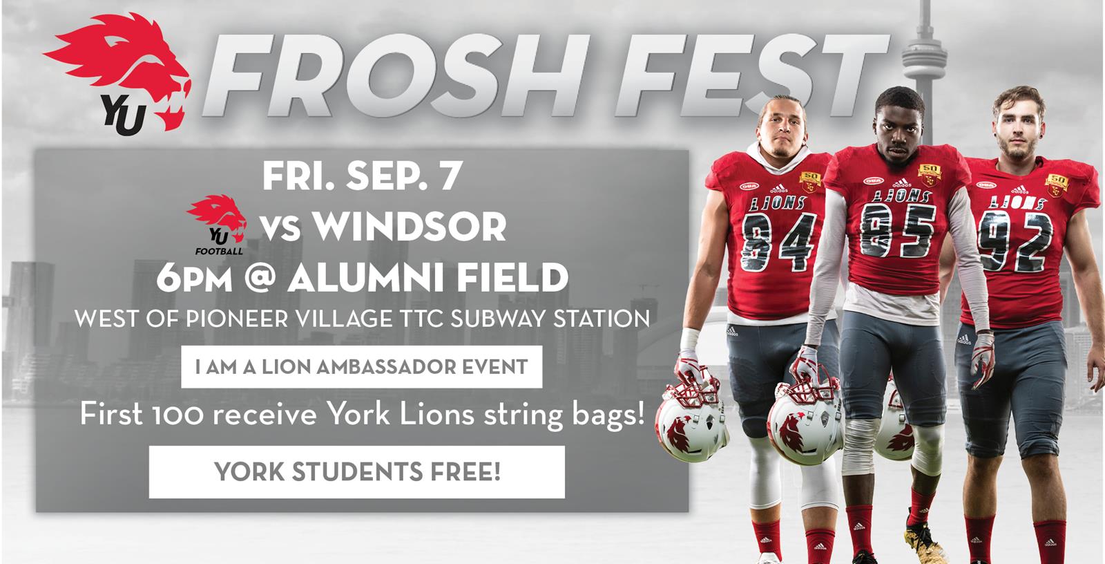 FOOTBALL LIONS HOST LANCERS FOR FRIDAY NIGHT FROSH FEST GAME - York ...