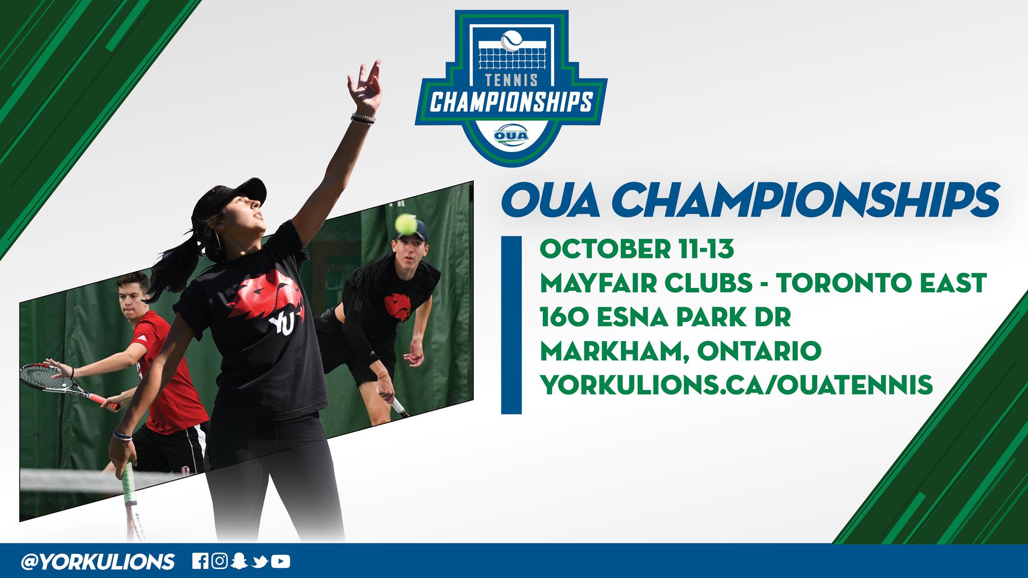 LIONS WELCOME PROVINCE'S BEST FOR OUA TENNIS CHAMPIONSHIPS - York ...