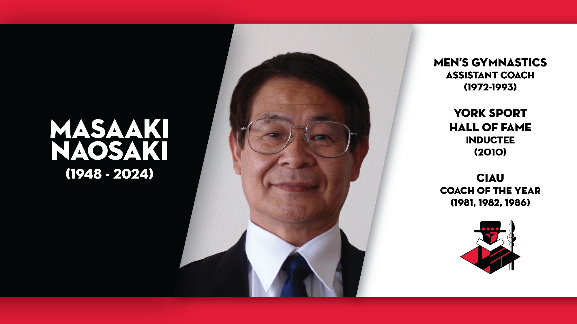 YORK ATHLETICS & RECREATION MOURNS THE LOSS OF HALL-OF-FAME MEN'S GYMNASTICS COACH MASAAKI ...