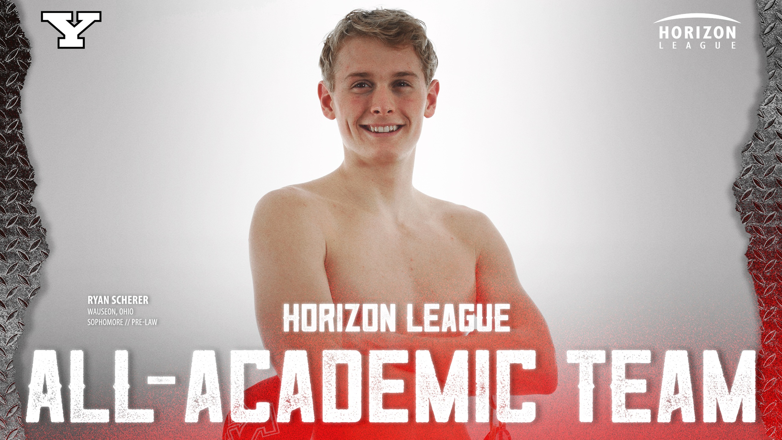Ryan Scherer Named Academic All-Horizon League - Youngstown State ...