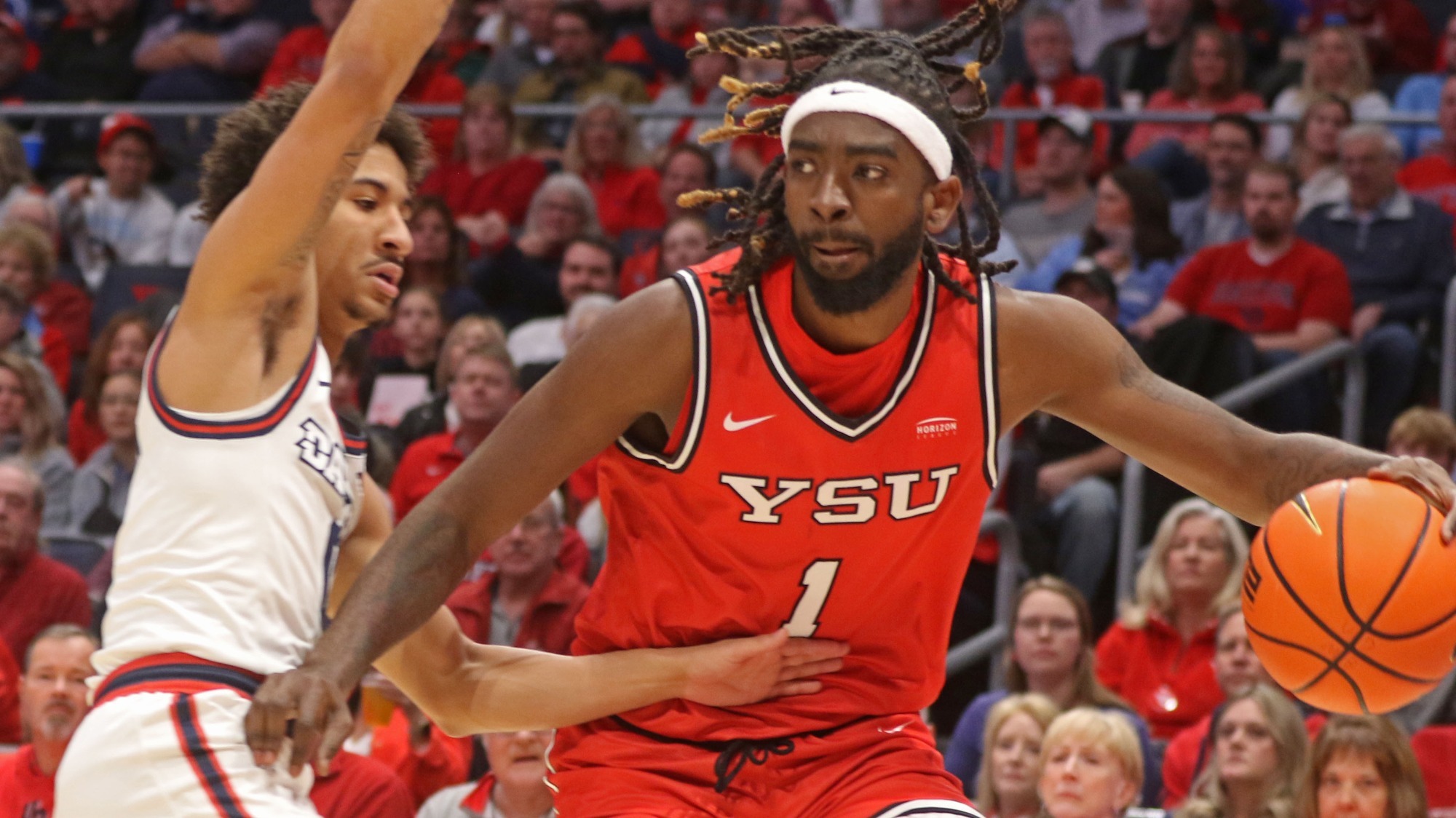 Guins Make 13 3s in 77-69 Loss at Dayton - Youngstown State University