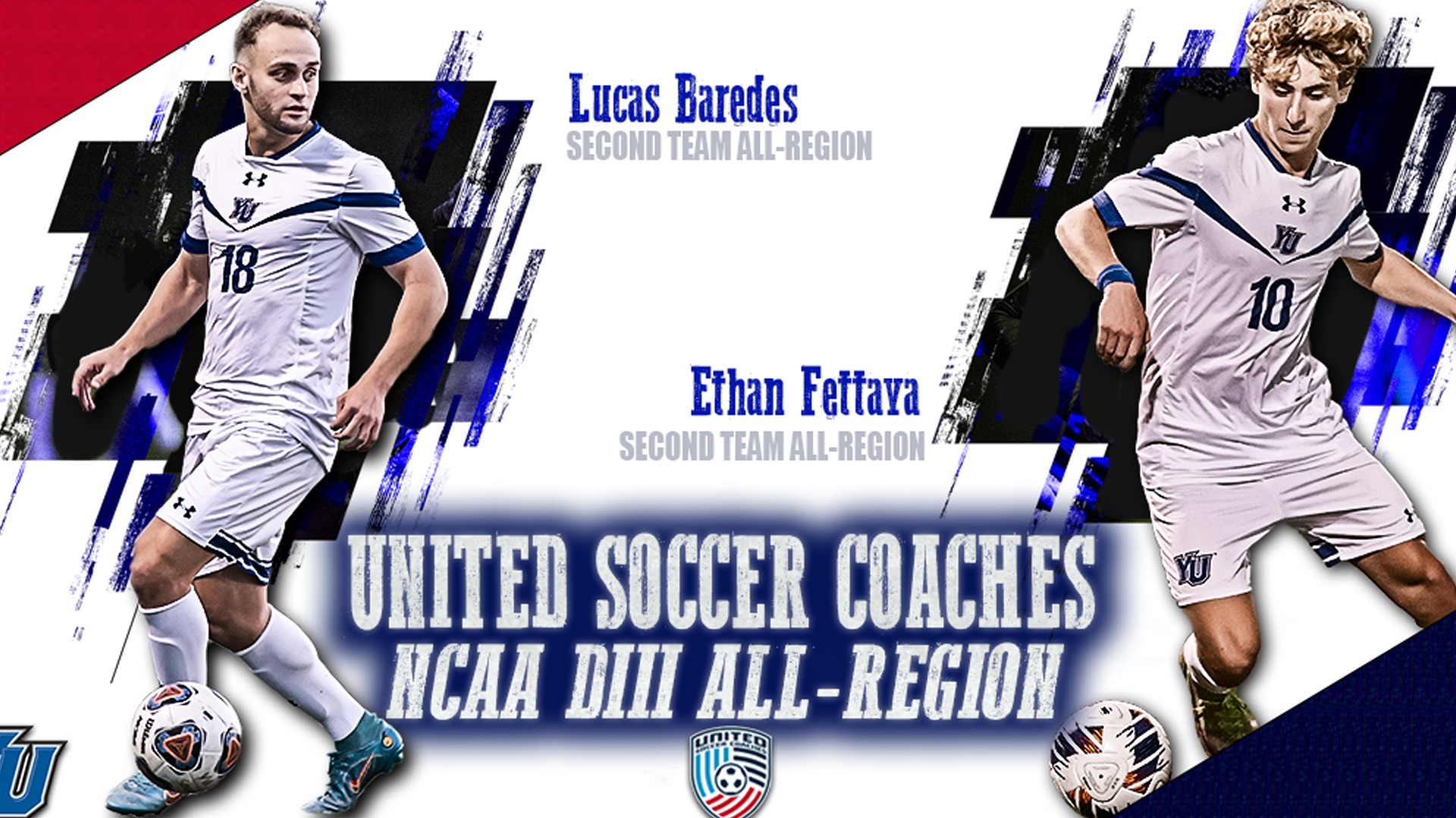 Baredes and Fettaya Garner United Soccer Coaches All-Region Accolades - Yeshiva University Athletics